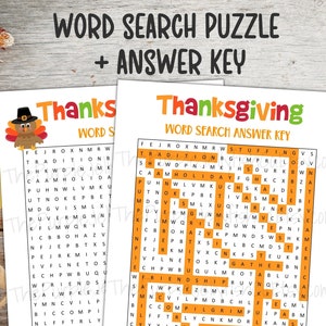 Thanksgiving Word Search, Printable Thanksgiving Games, Fall Worksheet ...