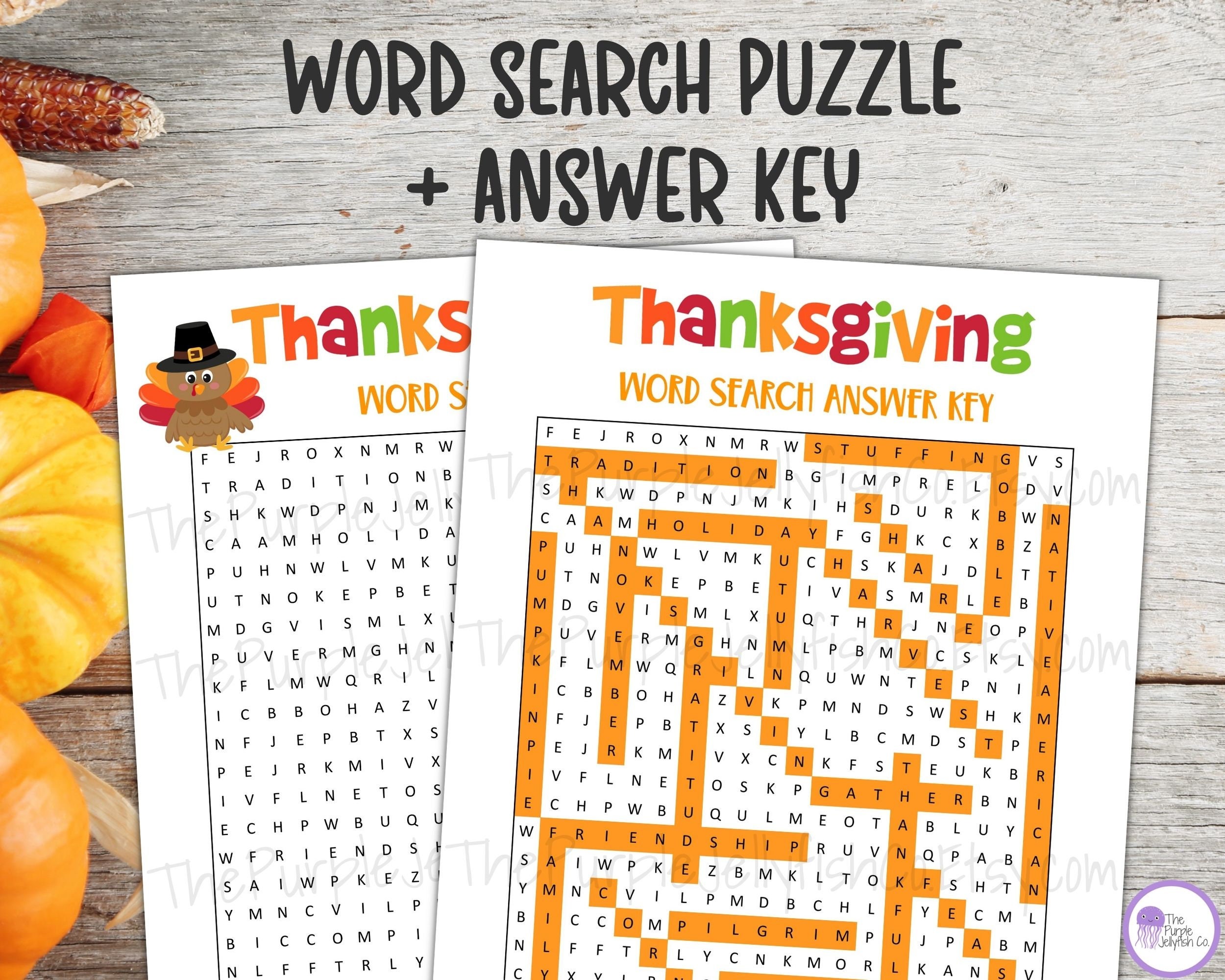 Thanksgiving Word Search, Printable Thanksgiving Games, Fall Worksheet ...