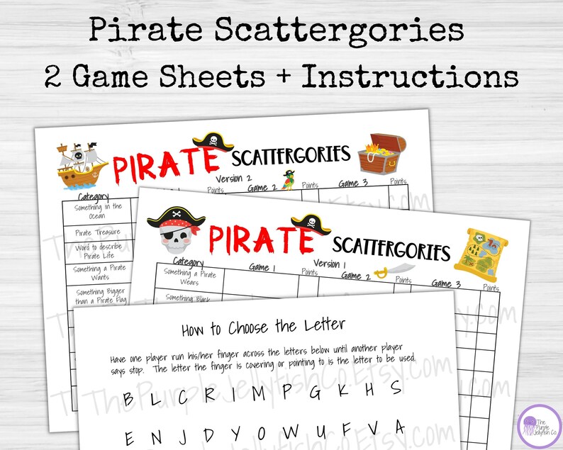 Pirate Games for Kids, Pirate Printables, Talk Like a Pirate Day ...