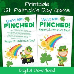 You've Been Pinched St. Patrick's Day Game for Kids Printable, St ...