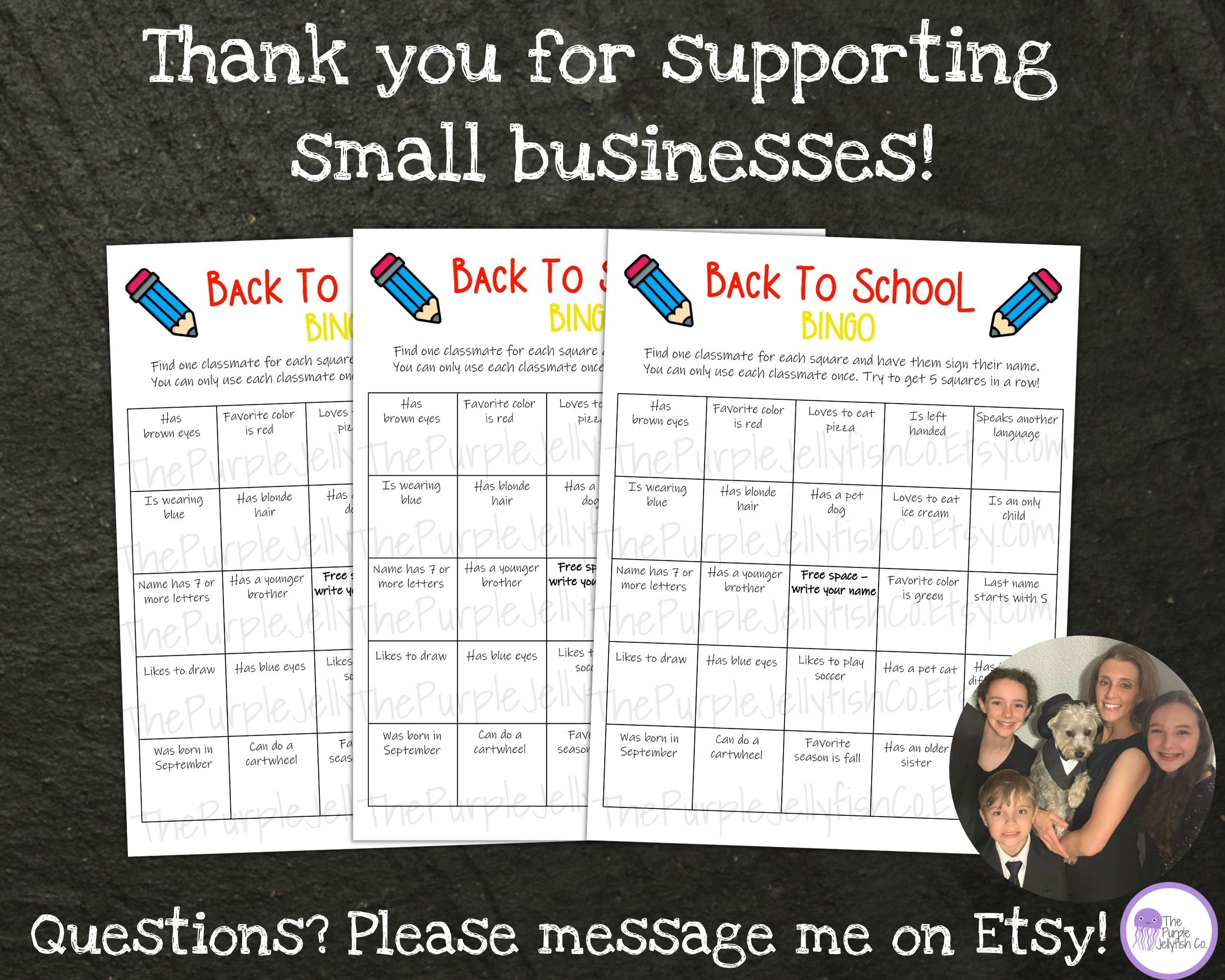 Back to School Icebreaker Bingo Game for Kids Printable, Beginning of ...