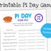 Pi Day Party Game for Kids and Adults, Think Fast Game, Printable Games ...