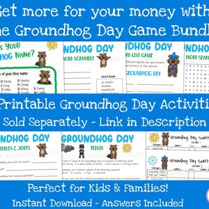 Groundhog Day Word Scramble for Kids, Printable Groundhog Activity ...