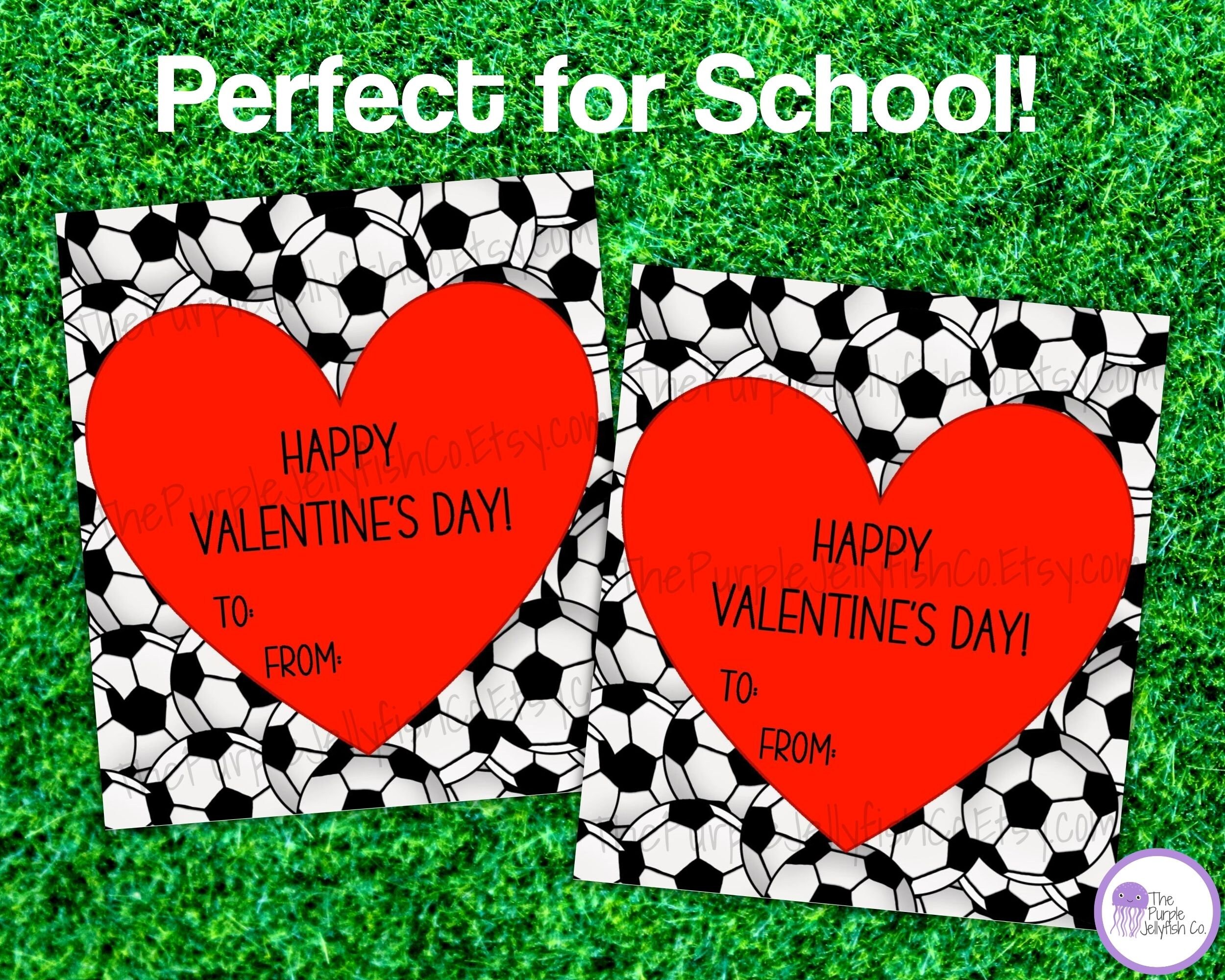 Soccer Valentines Tags, Printable Valentines Cards for Kids, Sports ...