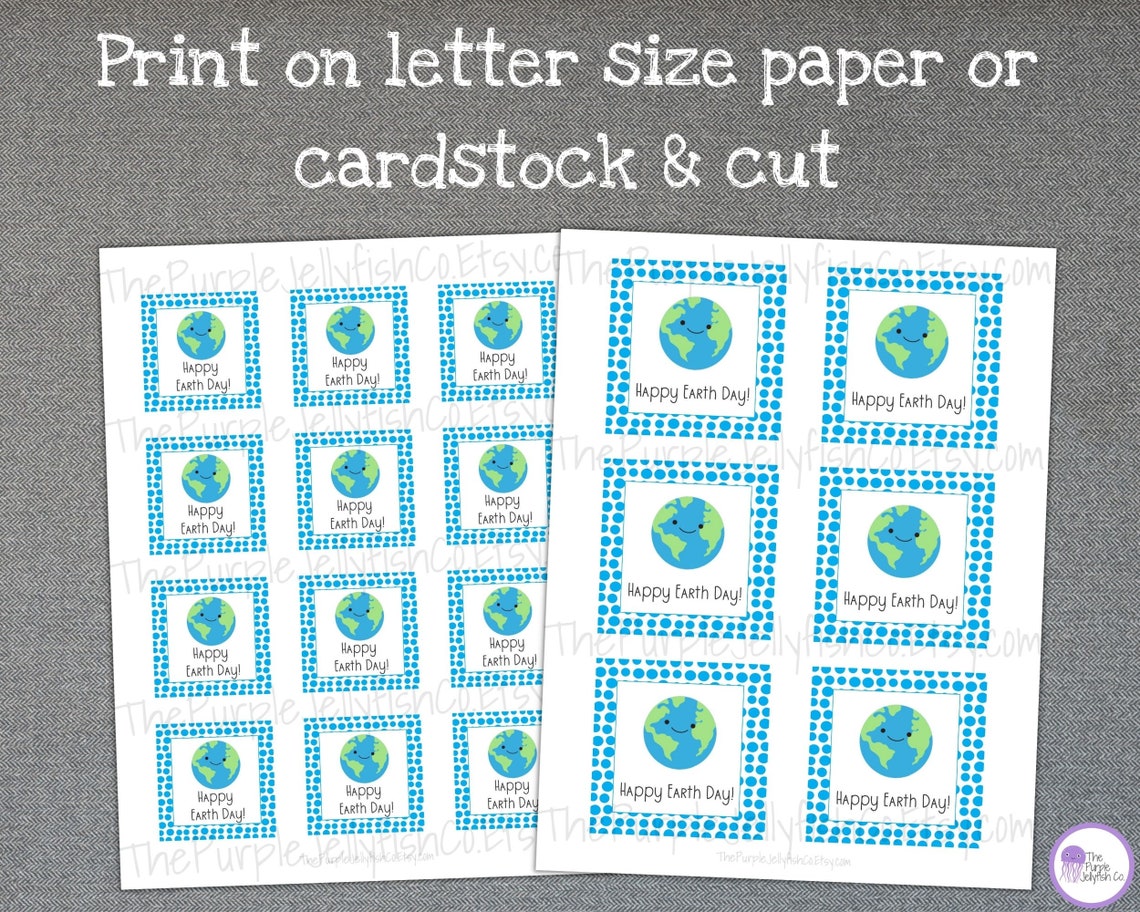 Earth Day Tag, Earth Day Printable, Happy Earth Day, Earth Day Gift Tag ...