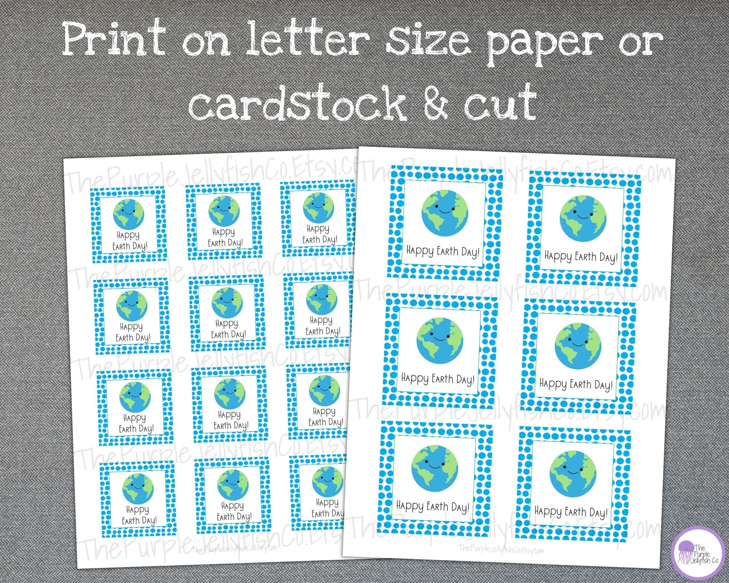 Earth Day Tag, Earth Day Printable, Happy Earth Day, Earth Day Gift Tag ...