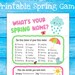 Spring Name Game, Printable Spring Activity for Kids & Adults, Spring ...