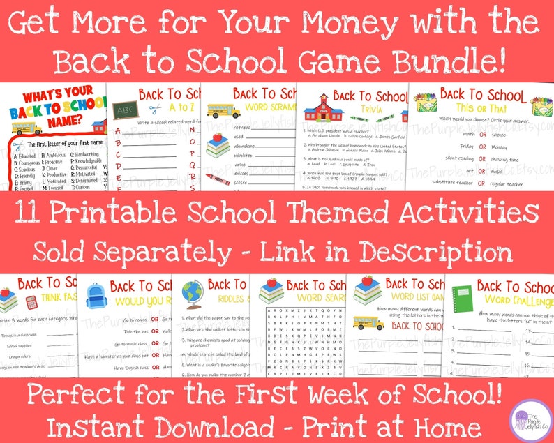 Back to School Alphabet Game for Kids A to Z Worksheet Printable First ...