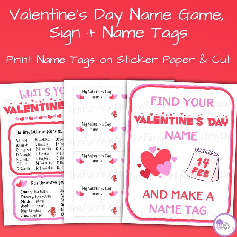 Valentine's Day Games Printable, Valentines Activities for Kids & Teens ...