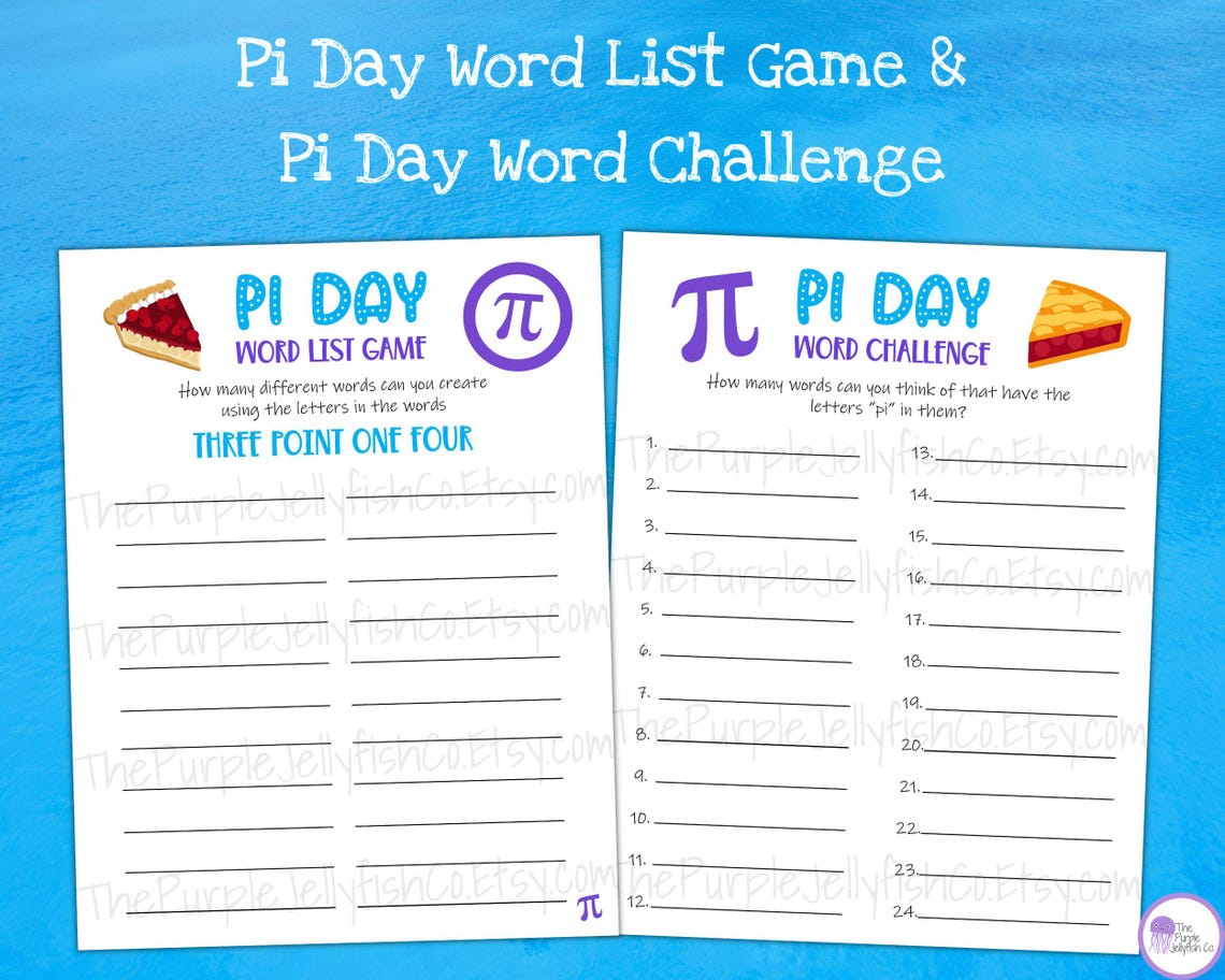 Pi Day Game Bundle, Pi Day Activities for Kids, Pi Day Party Ideas, Fun ...