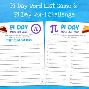 Pi Day Game Bundle, Pi Day Activities for Kids, Pi Day Party Ideas, Fun ...