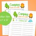 Camping Word List Game, Camping Activity for Kids Printable, Camping ...