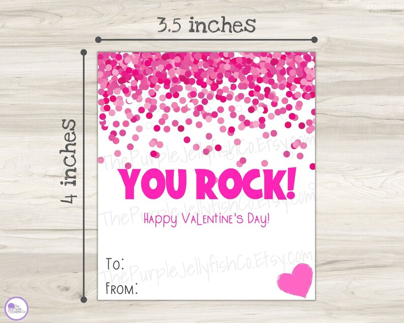 You Rock Valentine Tag Classroom Valentines Printable Pop - Etsy