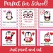Penguin Valentine Cards for Kids, Printable Valentines for Classroom ...