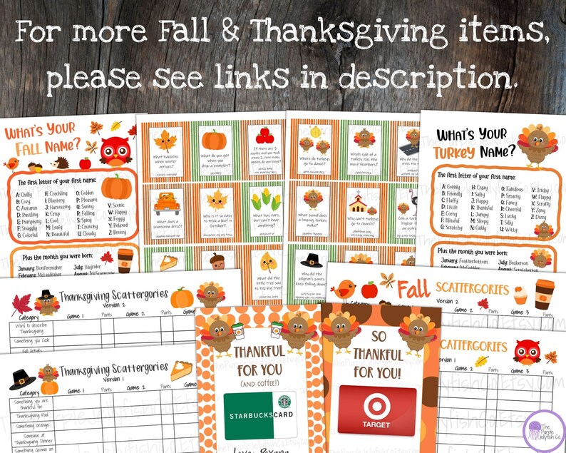What's Your Fall Name Game Printable Fall Party Idea, Funny Fall Game ...