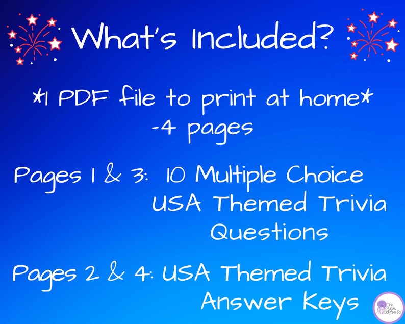 Patriotic Trivia Games for Kids & Adults, President's Day Activities ...