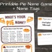 What's Your Pie Name Game Sign Name Tags, Thanksgiving Pie Party Decor ...