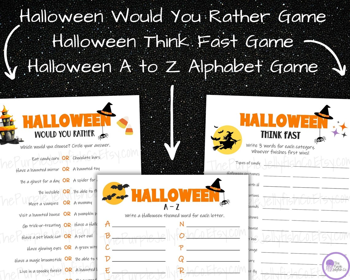 Halloween Games for Kids Printable, Halloween Party Ideas, Fun ...