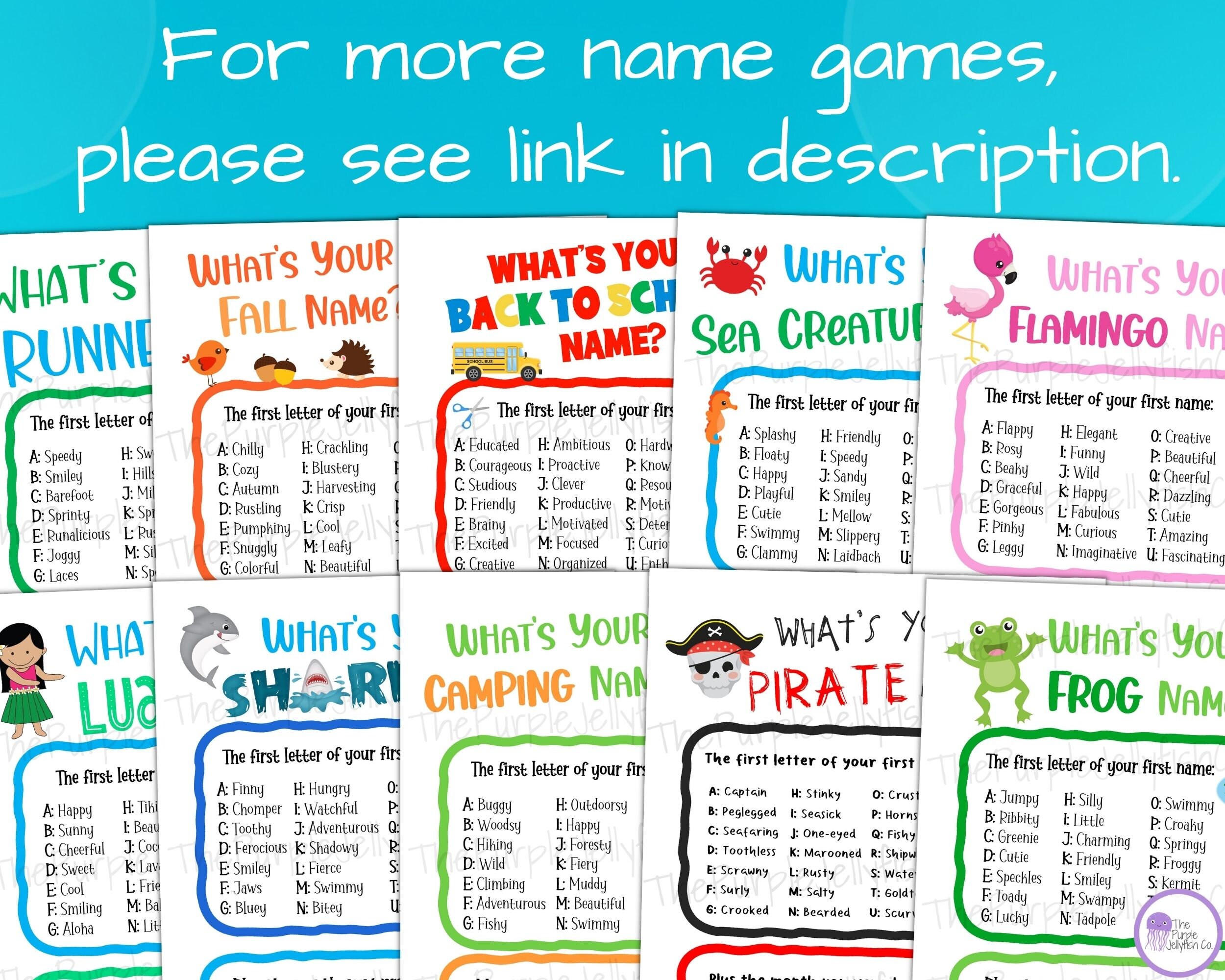 Whats Your Summer Name Game Sign Name Tags, Printable Summer Activities ...