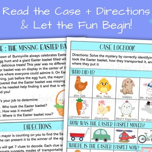 Easter Mystery Game for Kids Printable Easter Escape Room Game Teens ...