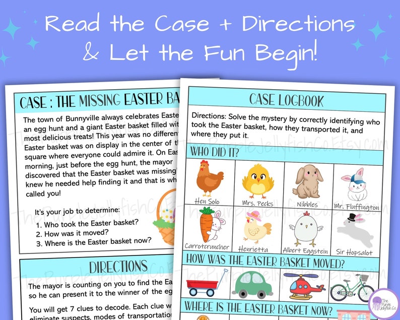 Easter Mystery Game for Kids Printable Easter Escape Room Game Teens ...