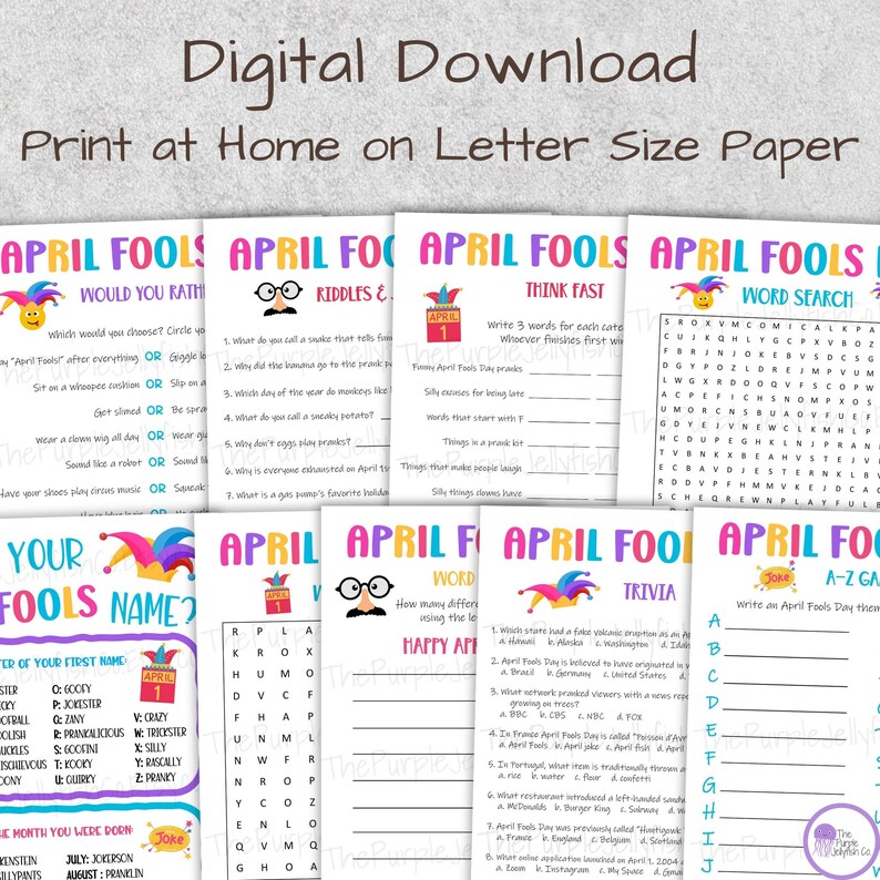 April Fools Games for Kids & Adults, April Fool's Day Party Ideas, Fun ...