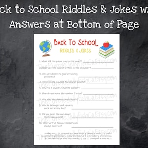 Back to School Activities for Kids Printable Back to School Games ...