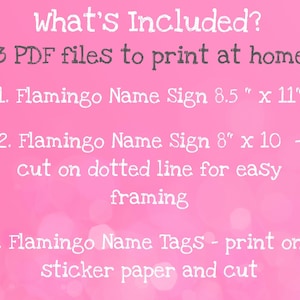 Flamingo Name Game, Printable Flamingo Sign, Summer Activity for Kids ...