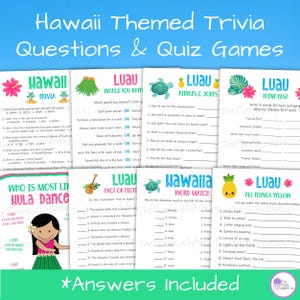 Luau Party Games Printable Hawaiian Theme Party Idea, Aloha Party ...