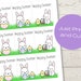 Printable Easter Gift Tags, Kawaii Easter Mini Cards, Instant Digital ...
