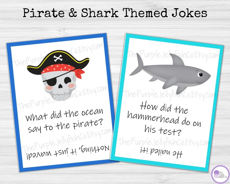 Printable Lunch Box Notes for Kids Lunch Box Jokes Pirate Theme Party ...