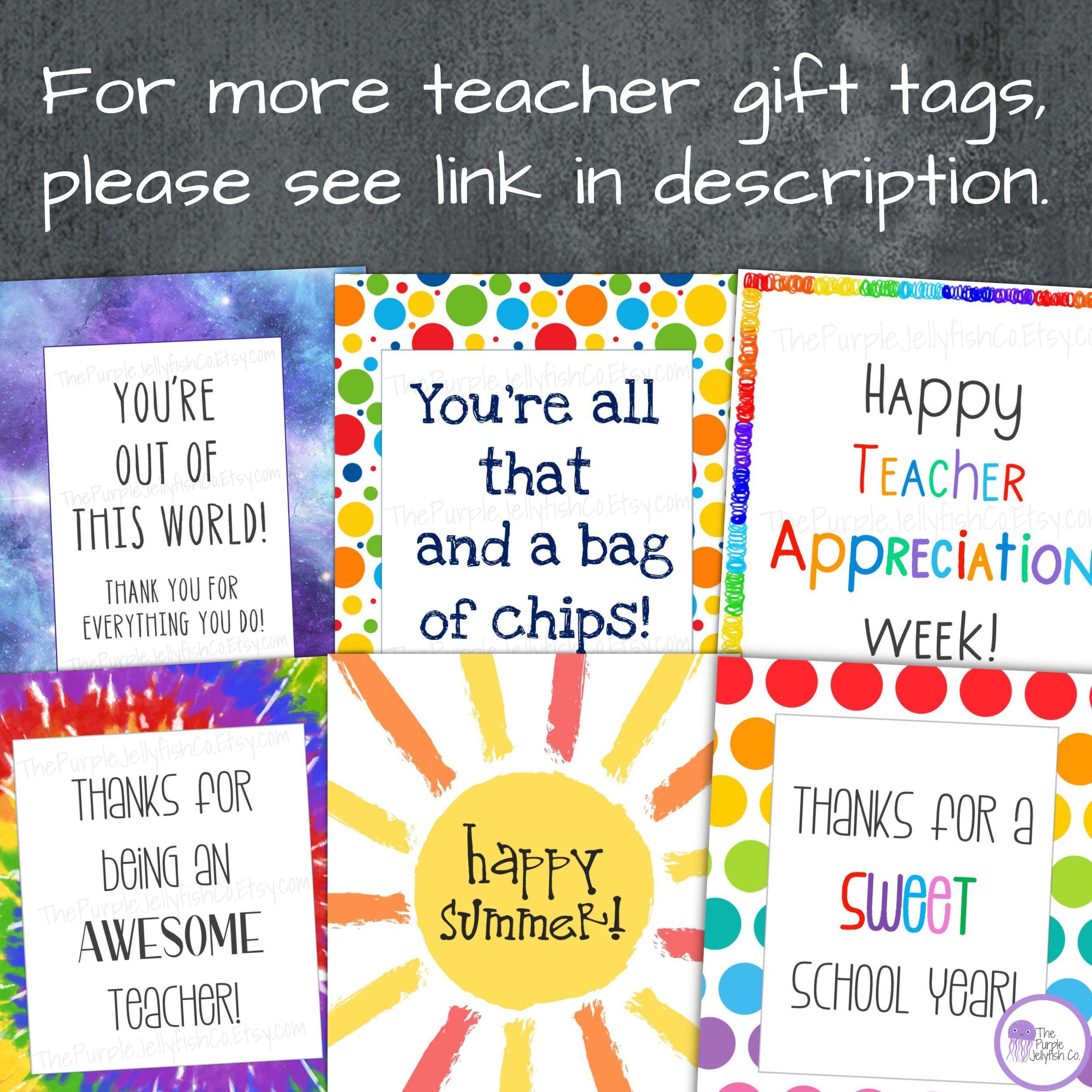 Bus Driver Appreciation Gift Tags Printable, Thanks for the Sweet Ride ...