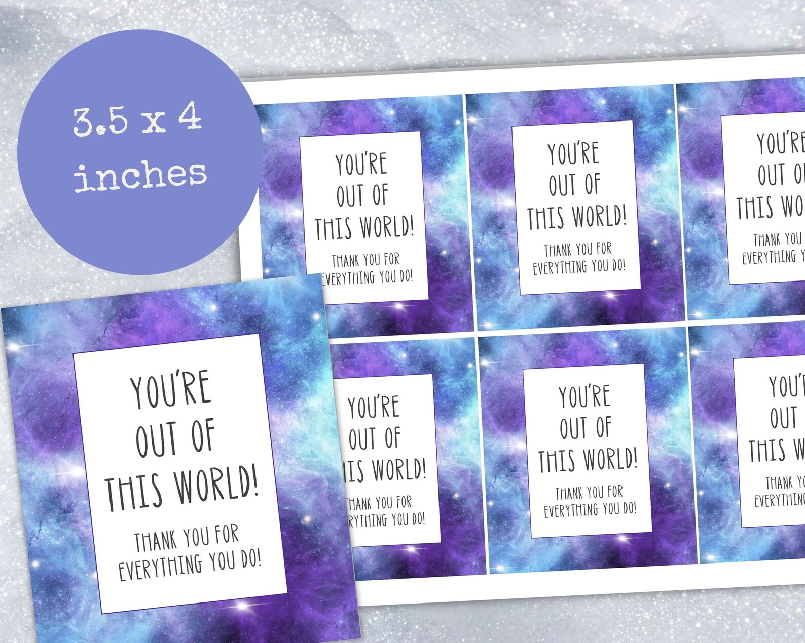 You're Out of this World Gift Tag Printable Appreciation - Etsy France