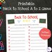 Back to School Alphabet Game for Kids A to Z Worksheet Printable First ...
