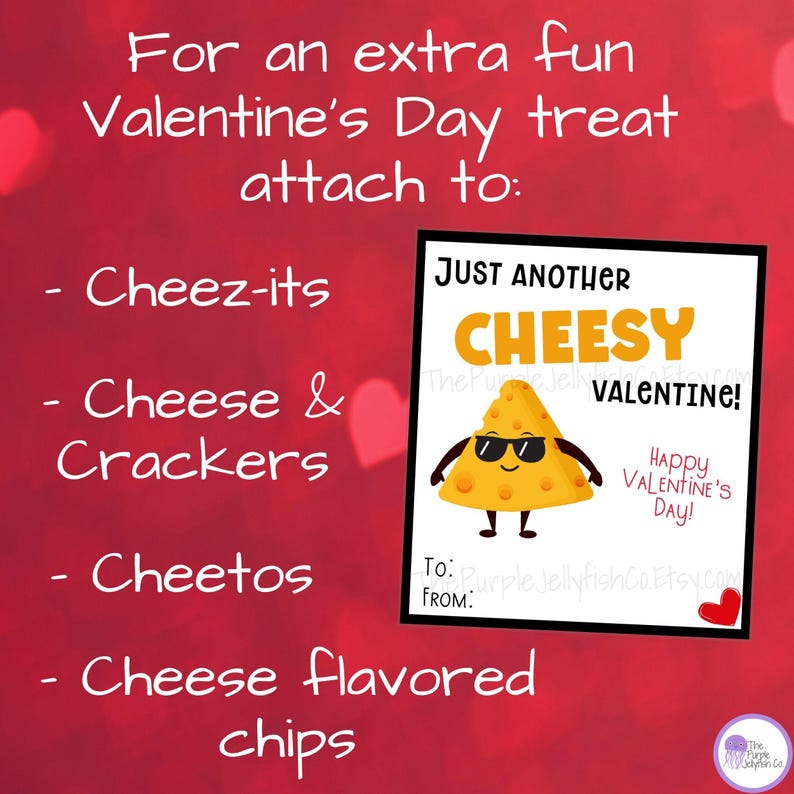 Cheesy Valentines for Kids Classroom Valentine Exchange, Class ...