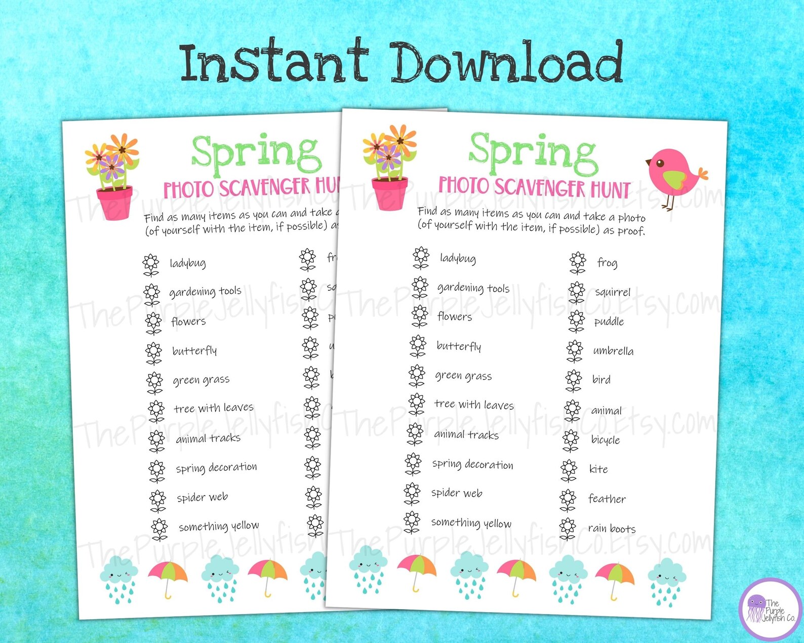 Spring Scavenger Hunt for Kids, Photo Scavenger Hunt for Teens and ...