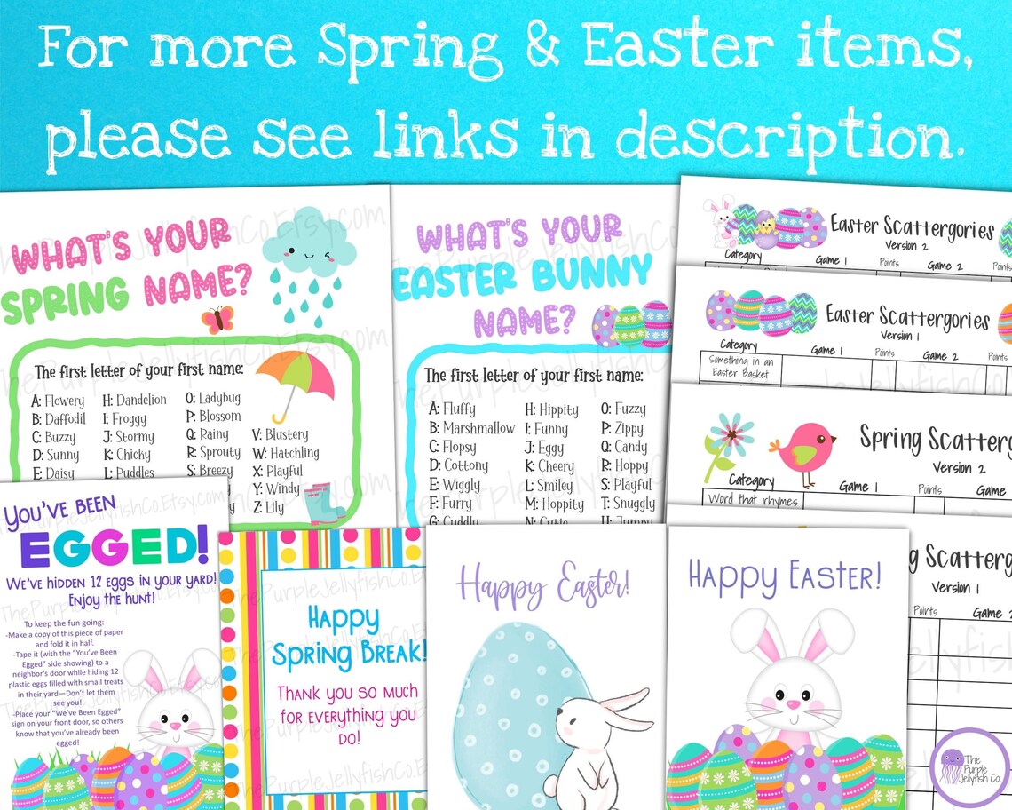 Easter A to Z Game, Printable Easter Activity for Kids, Easter Word ...