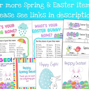Easter A to Z Game, Printable Easter Activity for Kids, Easter Word ...