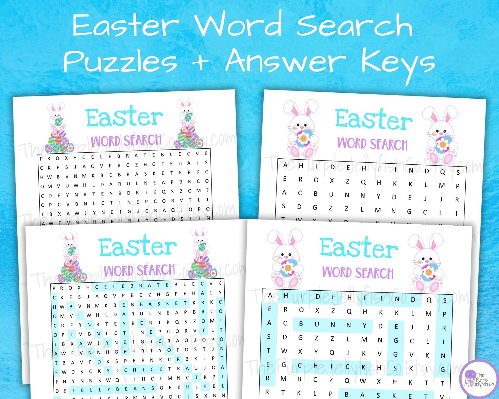 Easter Word Search Printable, Spring Activities for Kids & Adults ...