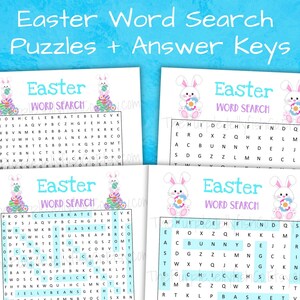Easter Word Search Printable, Spring Activities for Kids & Adults ...