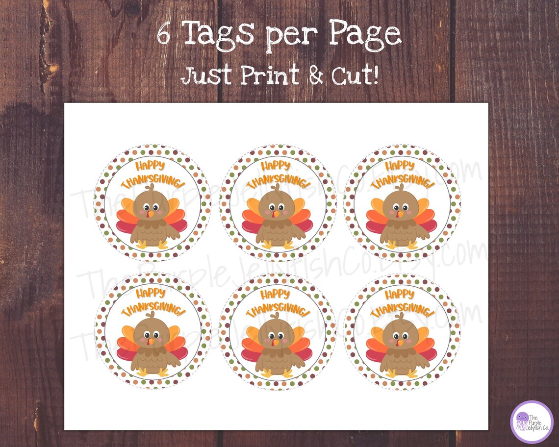 Thanksgiving Gift Tag Printable Thanksgiving Treat Tag - Etsy