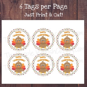 Thanksgiving Gift Tag Printable, Thanksgiving Treat Tag, Thanksgiving ...