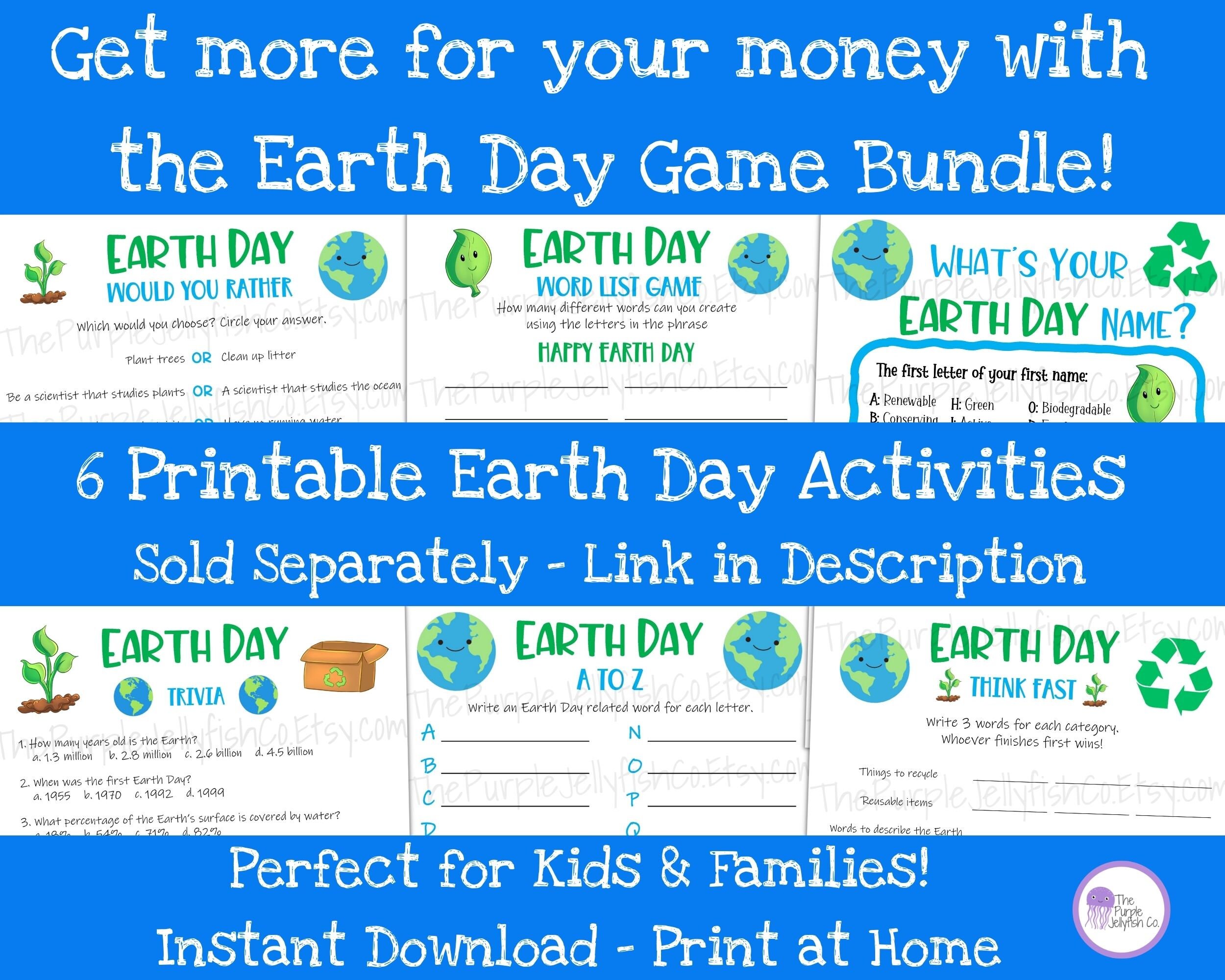 Earth Day Would You Rather Game, This or That Game for Kids, Printable ...