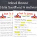 Back to School Trivia Game Printable Beginning of Year Icebreaker Game ...