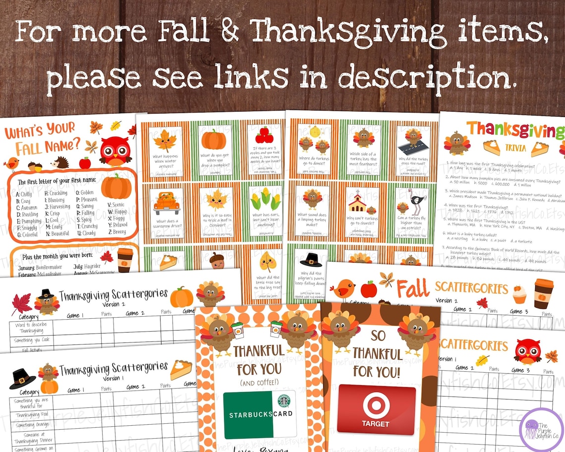 What's Your Turkey Name Game, Thanksgiving Game Printable, Thanksgiving ...