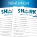 Printable Shark Jokes for Kids, Shark Week Game, Ocean Activity, Shark ...