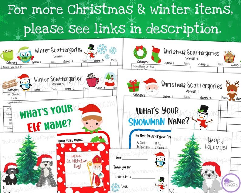 Christmas Word Search, Printable Christmas Game, Holiday Party Game ...