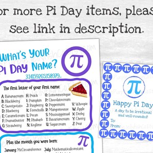 Pi Day Party Game for Kids and Adults, Think Fast Game, Printable Games ...