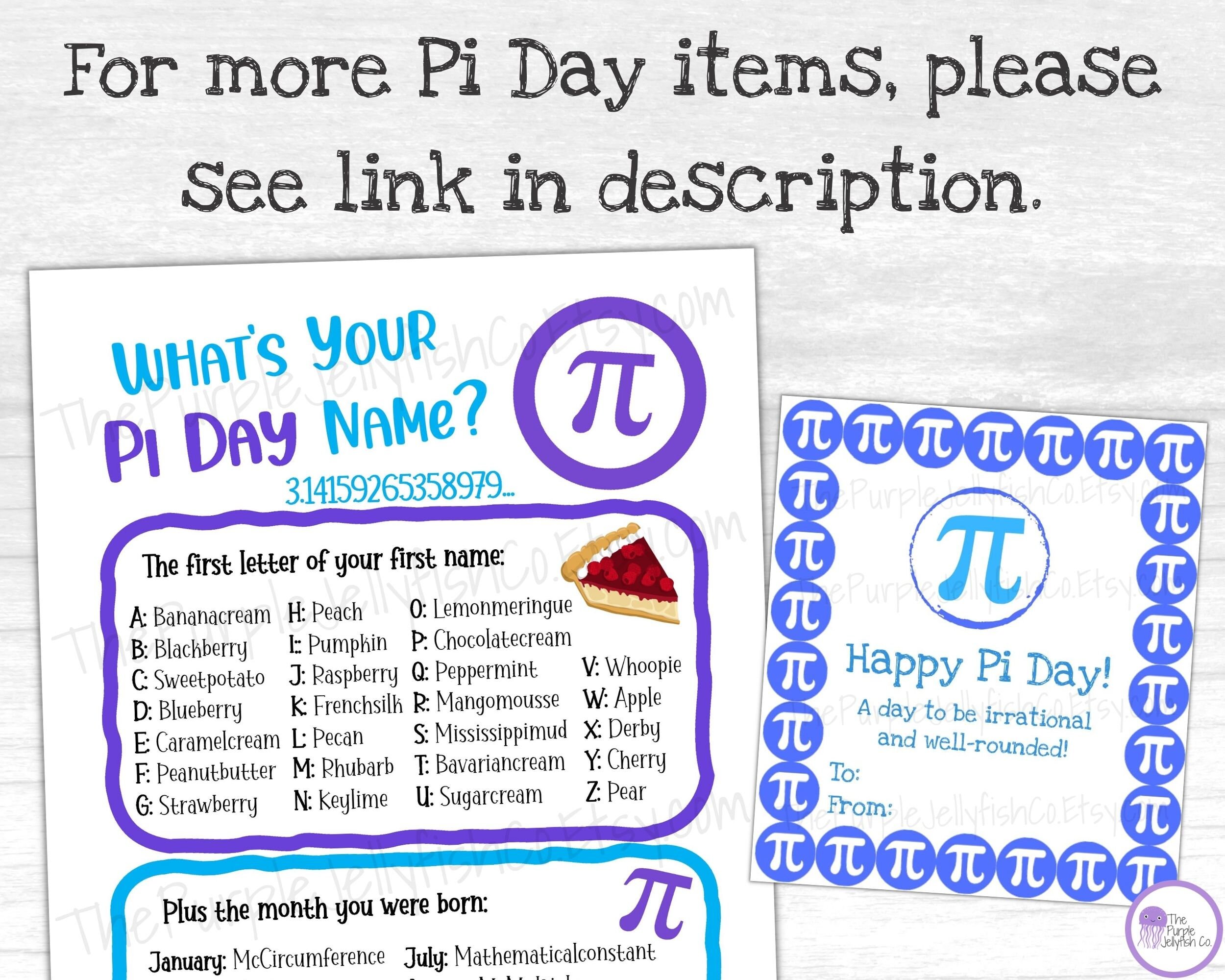 Pi Day Party Game for Kids and Adults, Think Fast Game, Printable Games ...