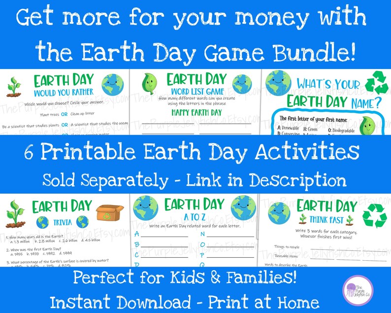 Earth Day Trivia Questions, Printable Earth Day Activity for Kids Teens ...